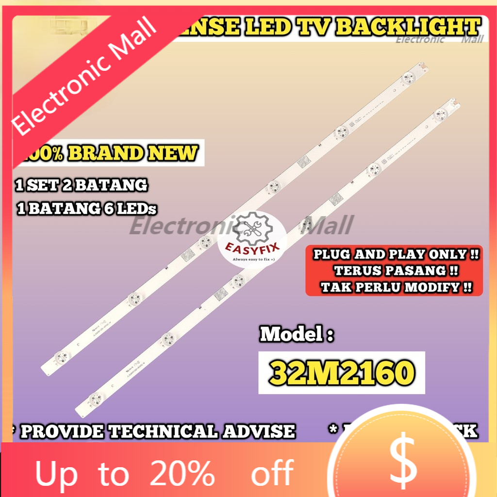 HISENSE TV Backlight Strips 32M2160 / 32M2160P HISENSE 32 INCH LED TV ...