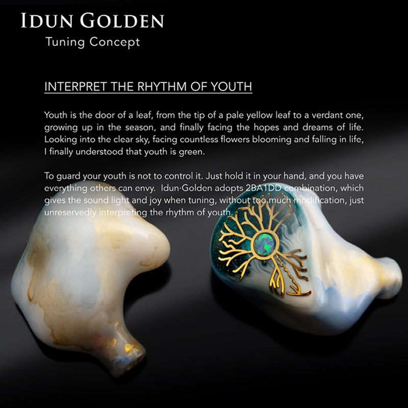 Kinera Idun Golden ( Idun 2.0 ) 2BA+1DD Handpainted | Knowles BA ...