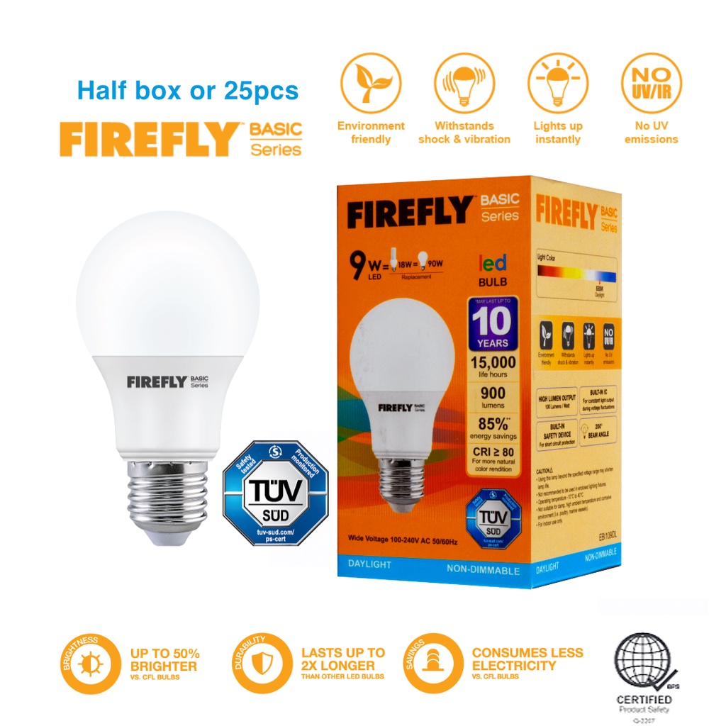 Shop firefly bulb 9 watts for Sale on Shopee Philippines