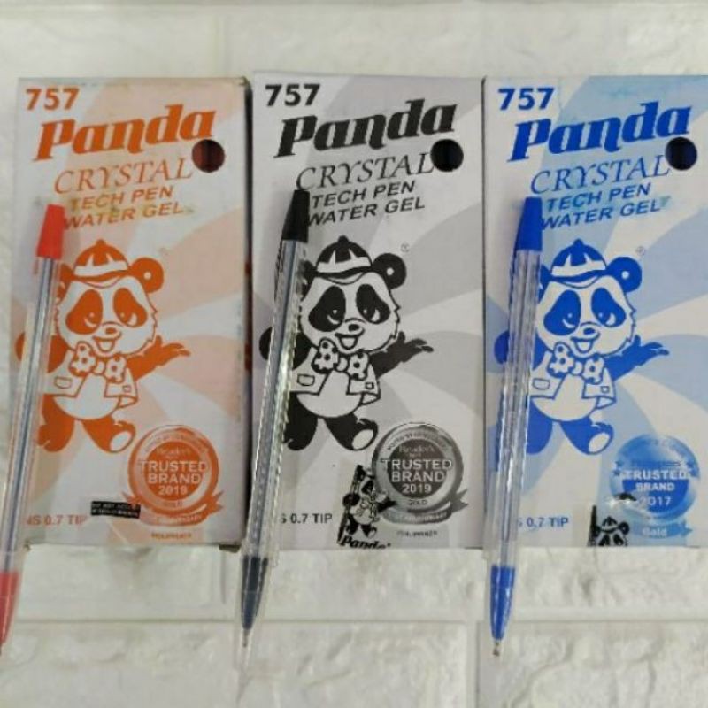 (Original) Panda Crystal Water Gel Ballpen 0.7mm 25pcs/Box Black Blue ...