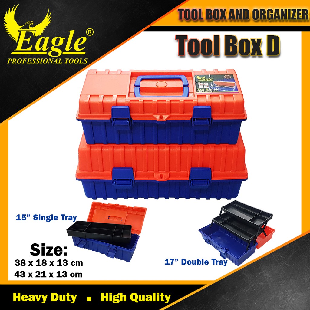 Eagle Tool Box D Single And Double Tray | Shopee Philippines