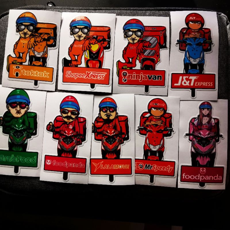 Delivery Rider Chibi Vinyl Waterproof Sticker | Shopee Philippines