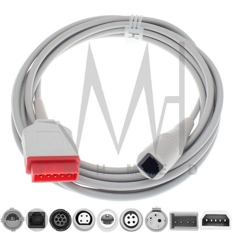 Compatible with 11pin GE/Ohmeda/Solar/Dash/Eagle/Tram Monitor IBP Cable ...