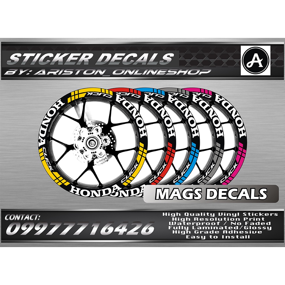 Honda Click Customized Mags Decals (125i / 150i) | Shopee Philippines