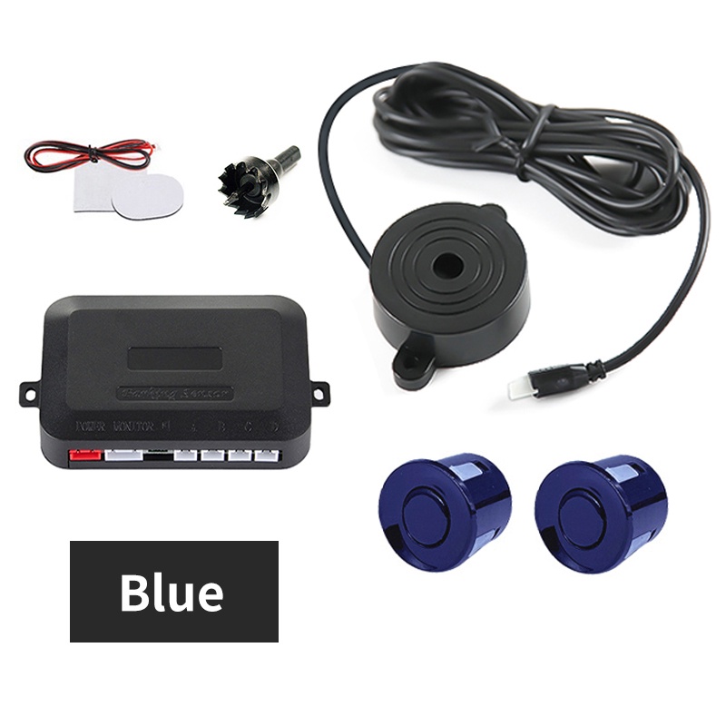 Car Parking Sensor Kit 2 Sensors Buzzer Sound Alert Indicator 22mm ...