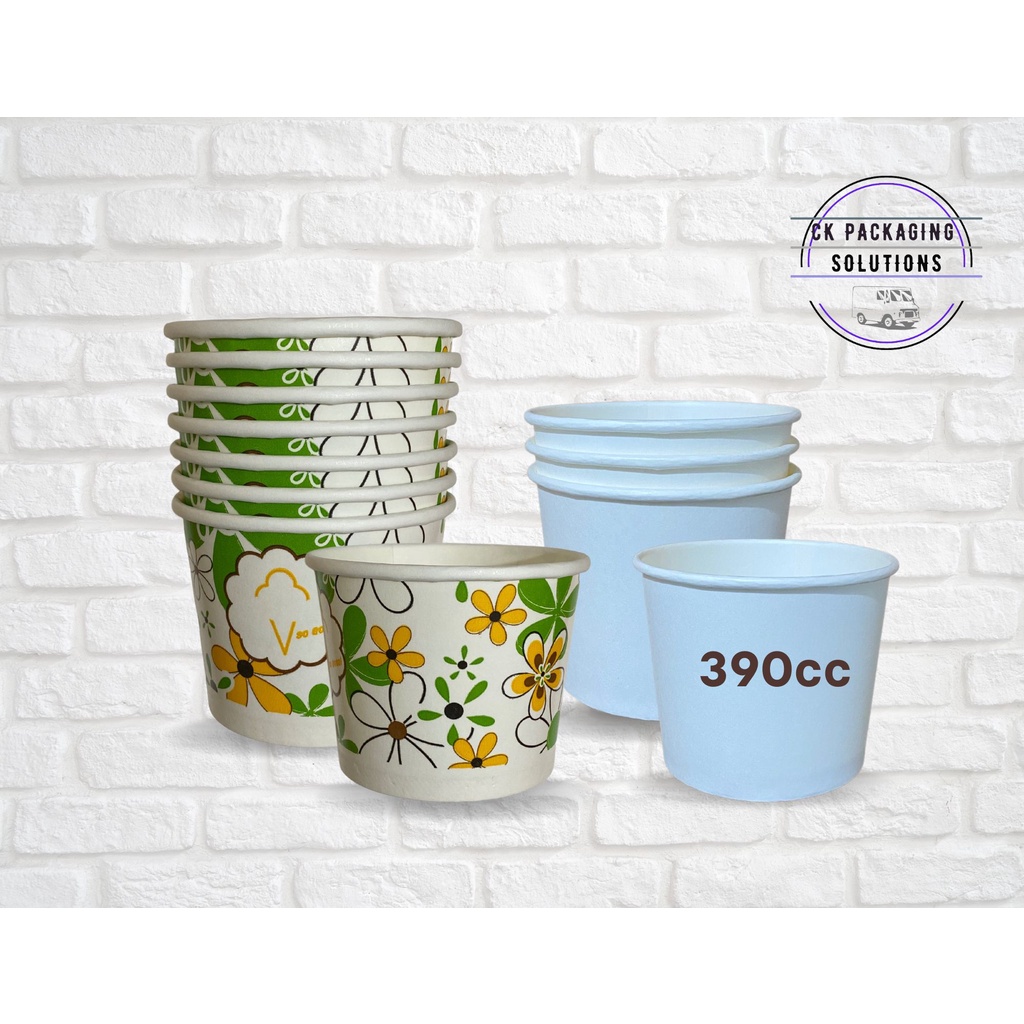 Disposable Paper Bowl Printed (320cc/390cc/520cc) 50pcs | Shopee ...