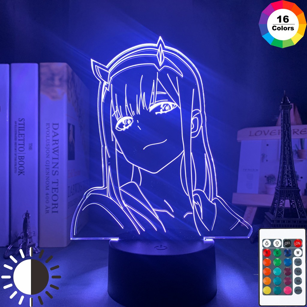 Anime 3d Lamp Zero Two Figure Nightlight Kids Child Girls Bedroom Decor ...