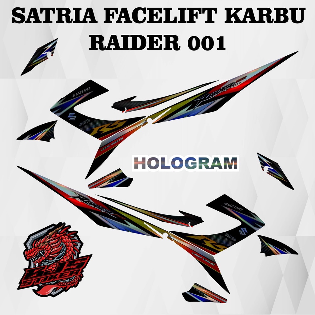 Striping satria facelift karbu - HOLOGRAM Decal Sticker satria facelift ...