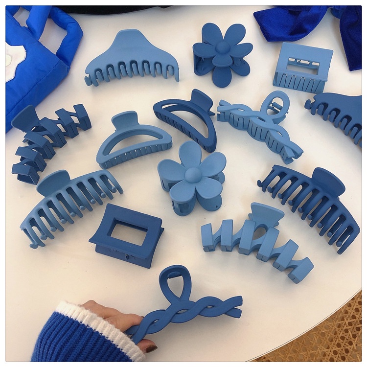 Blue Series Catch clip Grab Clip Korean Temperament Hair Catch Plate ...