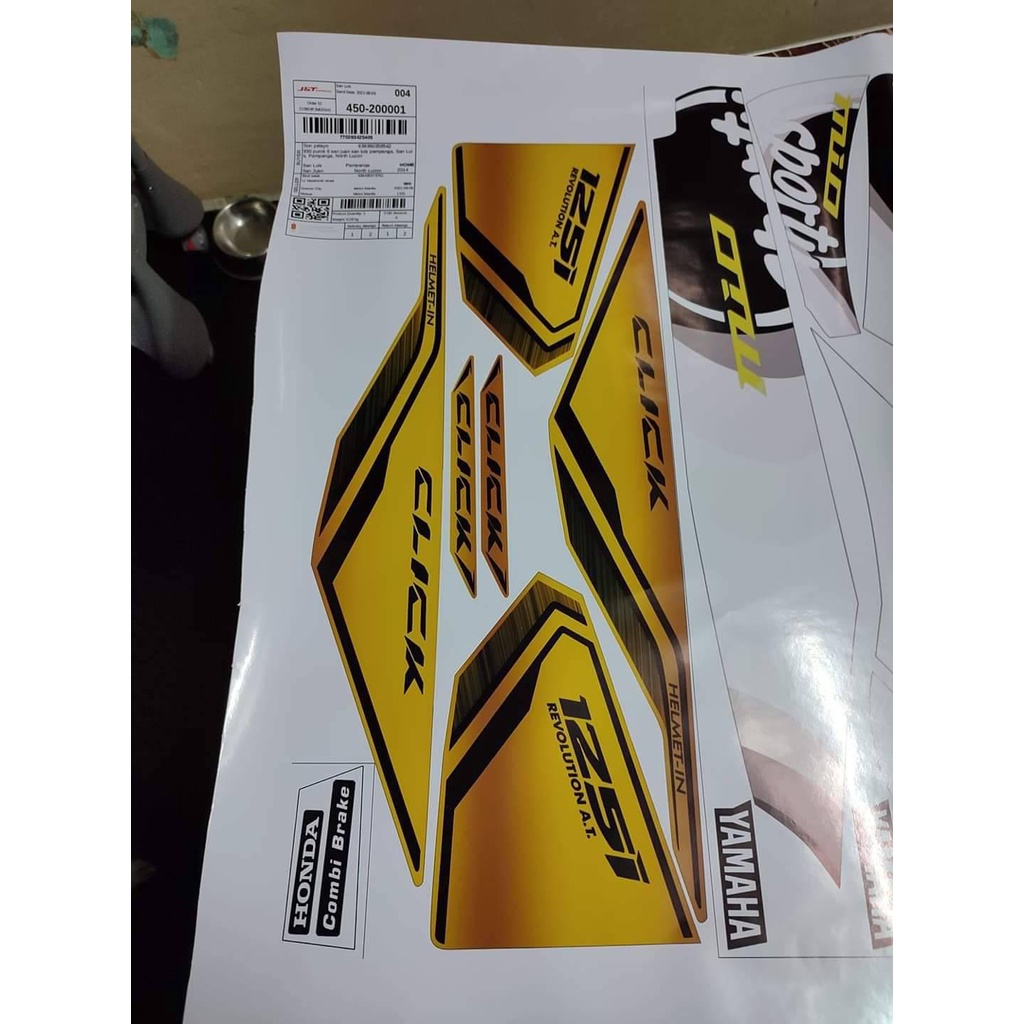 HONDA CLICK V1 STOCK 1 DECALS BIKCOL DECALS | Shopee Philippines