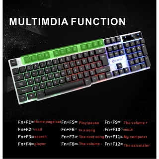 Gtx350 104key Colorful Led Backlight Ergonomic Gaming Keyboard USB ...
