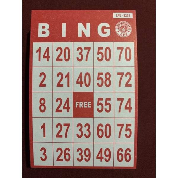 Sampaguita Bingo Cards 50’s and 100’s | Shopee Philippines