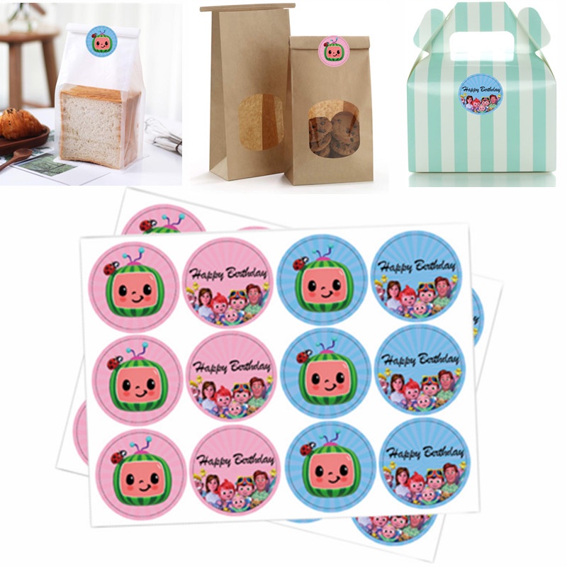 12Pcs/pack Lovely Cocomelon JOJO Stickers for Laptop Guitar Suitcase ...