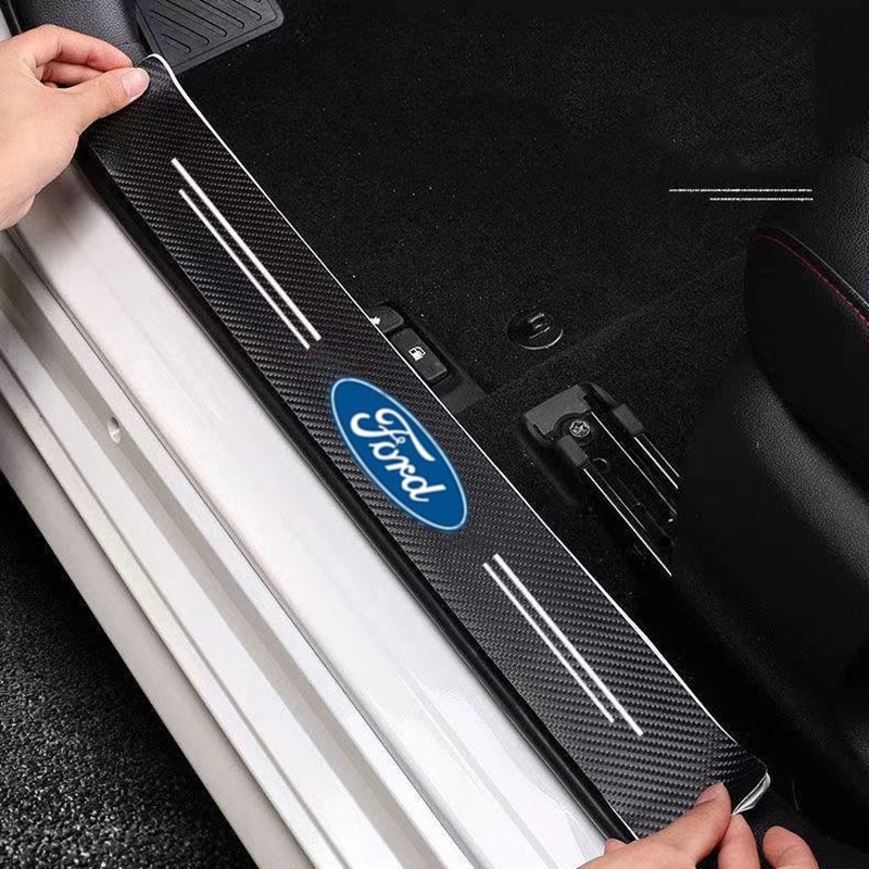 Ford 9Pcs Car Carbon Fiber Leather Anti Scratch Door Protector ...