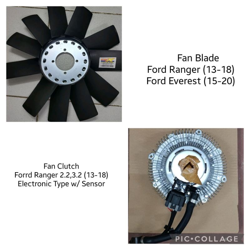 Fan Clutch Electronic Type w/Sensor & Fan Blade for Ford Ranger 2.2, 3. ...