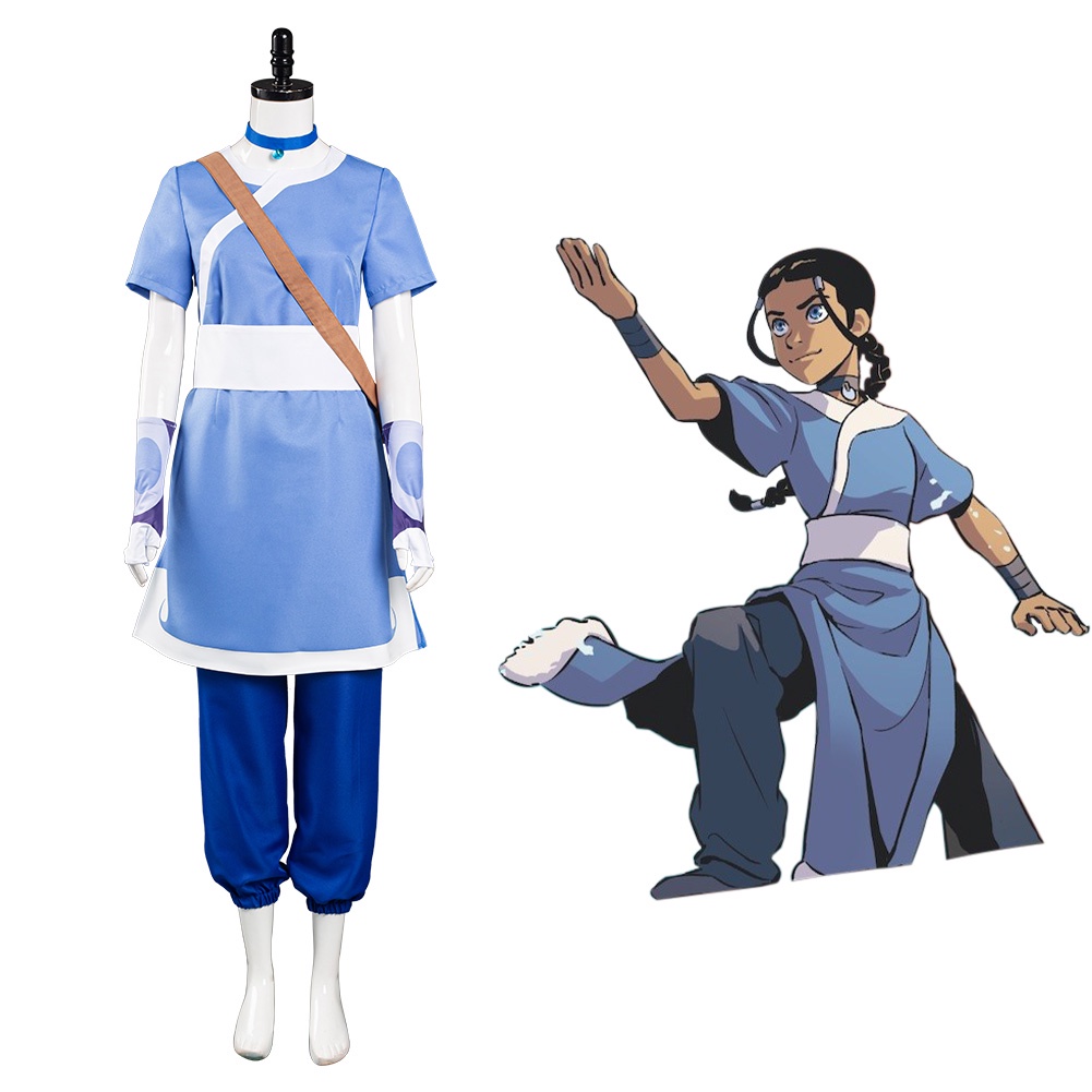 Anime Avatar the last Airbender Katara Cosplay Costume Halloween ...
