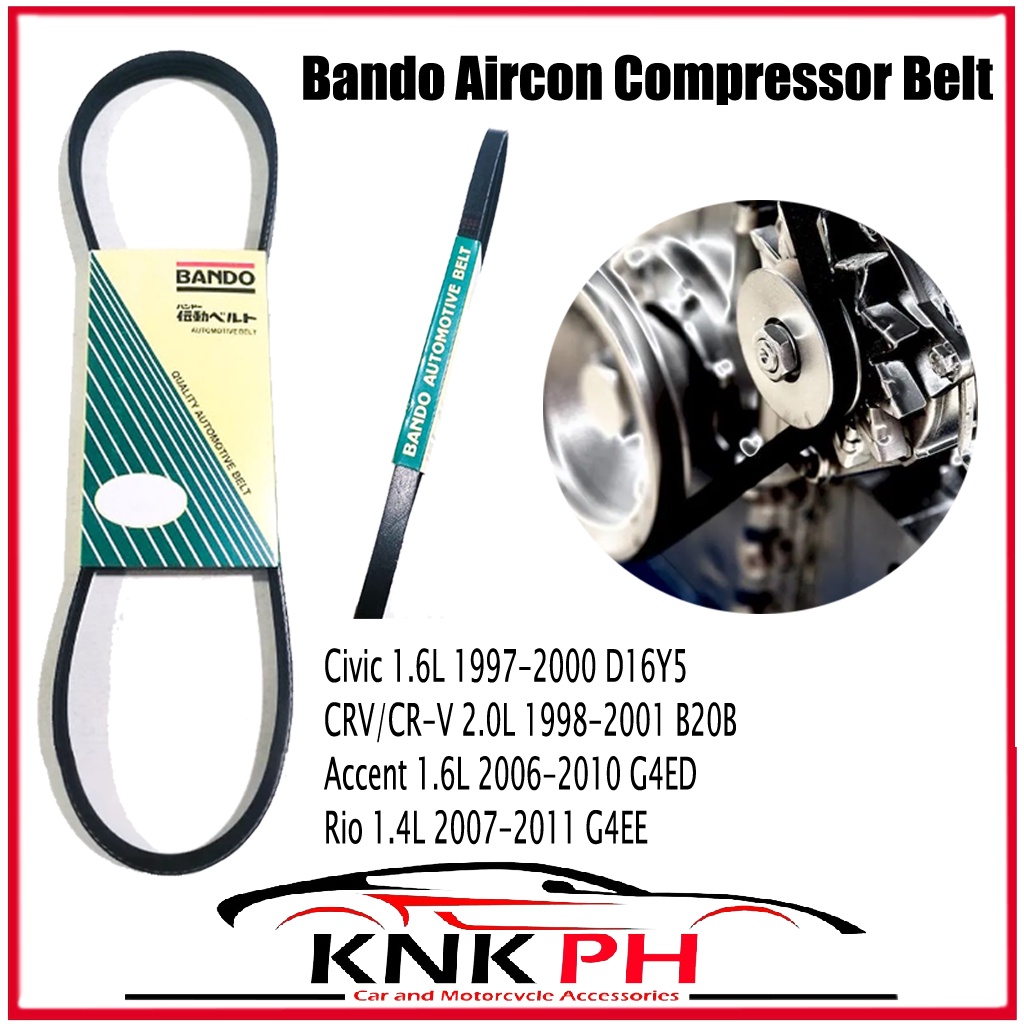 Honda Civic 1997-2000 / CR-V 1998-2001 / Accent 2006 / Rio Bando Belt Aircon Compressor 4PK-845 ...