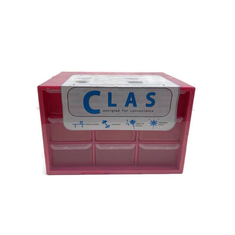 Clas 9 Drawers Mini Plastic Storage Box Organizer (Pink) | Shopee ...