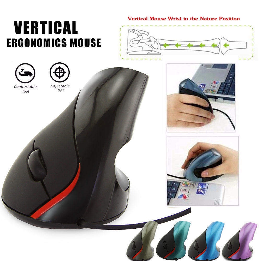 Ergonomic Vertical Mouse Wired Computer Gaming Mouse 1600 DPI Optical ...