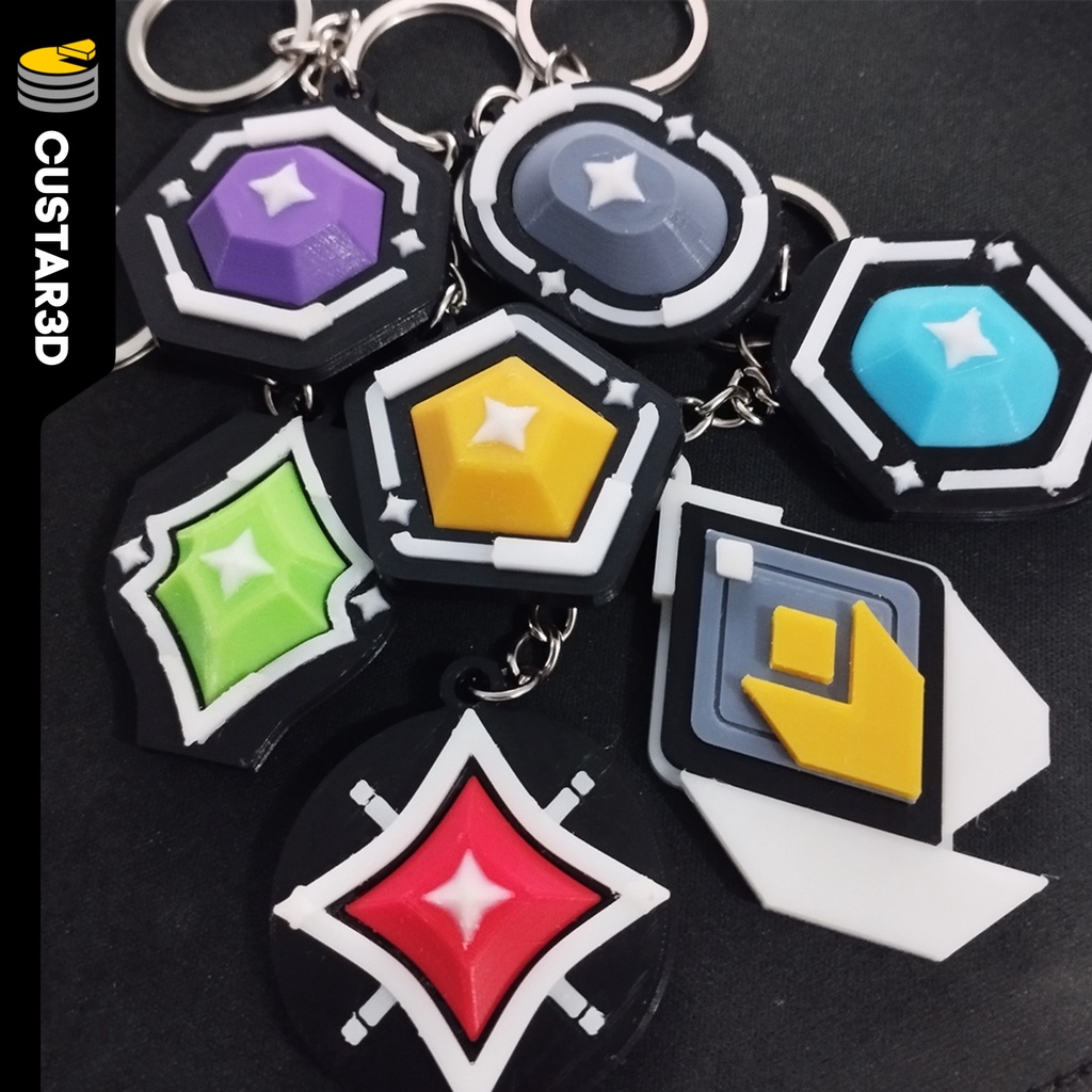 Valorant Rank Buddy 3D Printed Keychain | Shopee Philippines