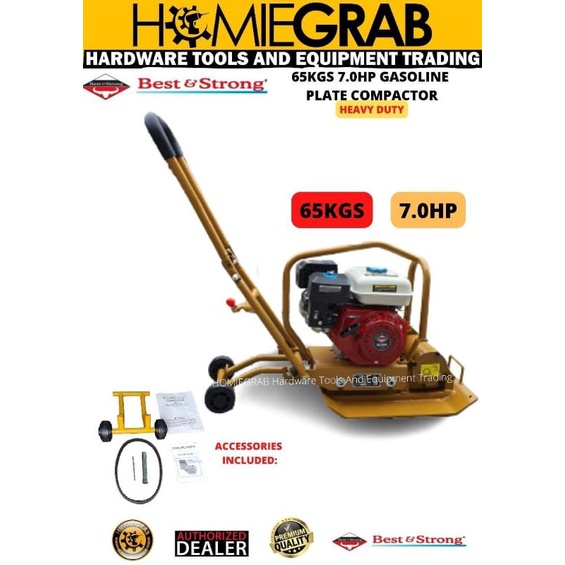 BEST & STRONG 65KGS 7.0HP Gasoline Plate Compactor‼️Heavy Duty‼️ ...