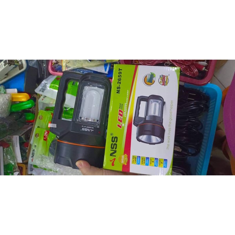 NSS LEd Solar Flashlight Rechargeable Emergency Light NS-2659T 1+12 LEd ...