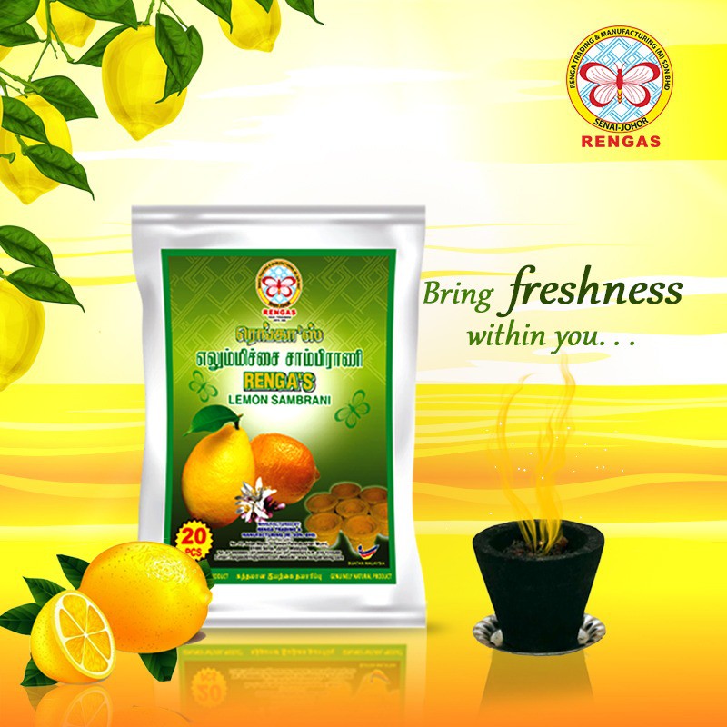 RENGAS Lemon Sambrani / Lemon Dhoop Cup | Shopee Philippines