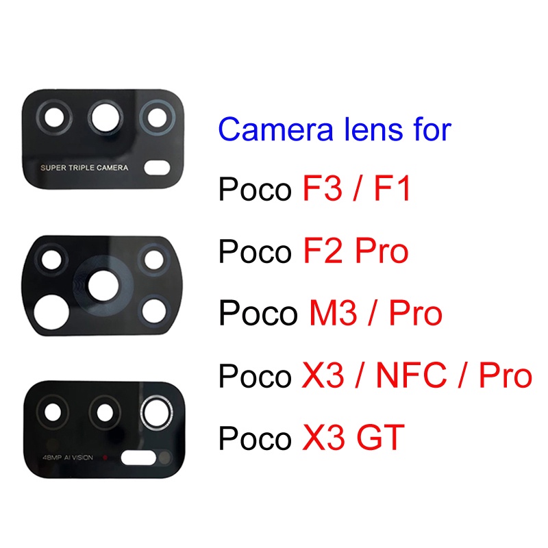 Back Camera Lens Glass Replacement With Adhesive For Poco X3 X2 M3 F2 ...