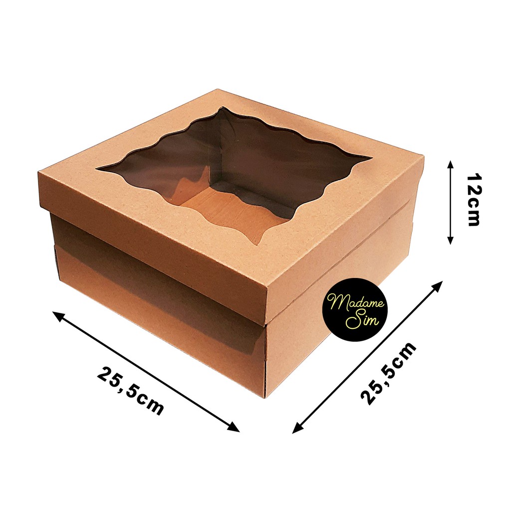 Cake BOX - CAKE BOX - CAKE BOX - BOX BOLU 25x25x12 - MS-02 (10Pcs ...
