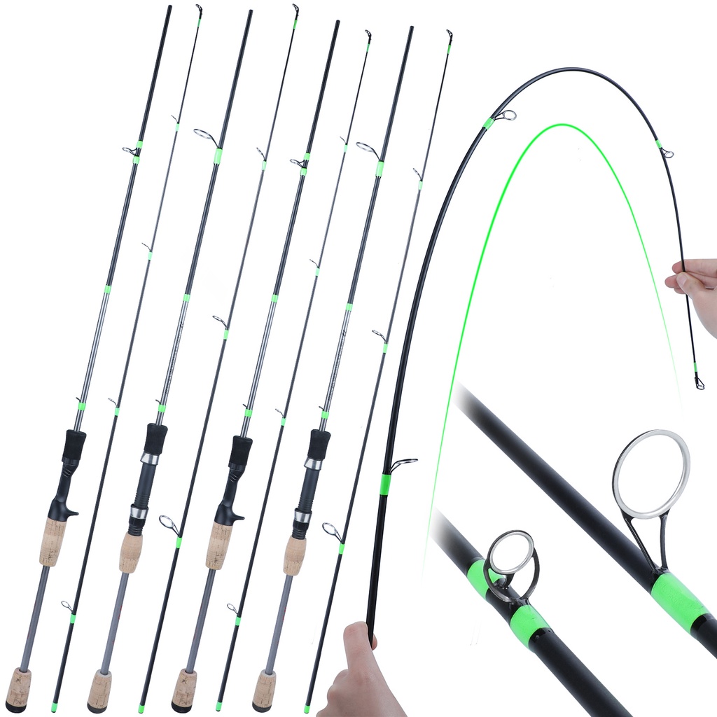 UL Fishing Rod 2 Sections Spinning/Casting Power Ultra Light Fishing ...