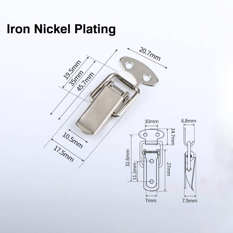 5pcs Mini Spring Loaded Buckle Latch Stainless Steel Toggle Hasp Lock ...