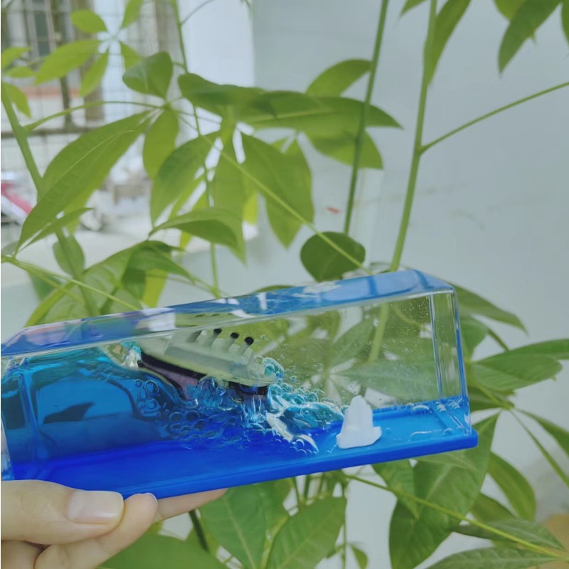 Cruise Ship Fluid Liquid Drift Bottle Glow Hourglass Desktop Decoration ...