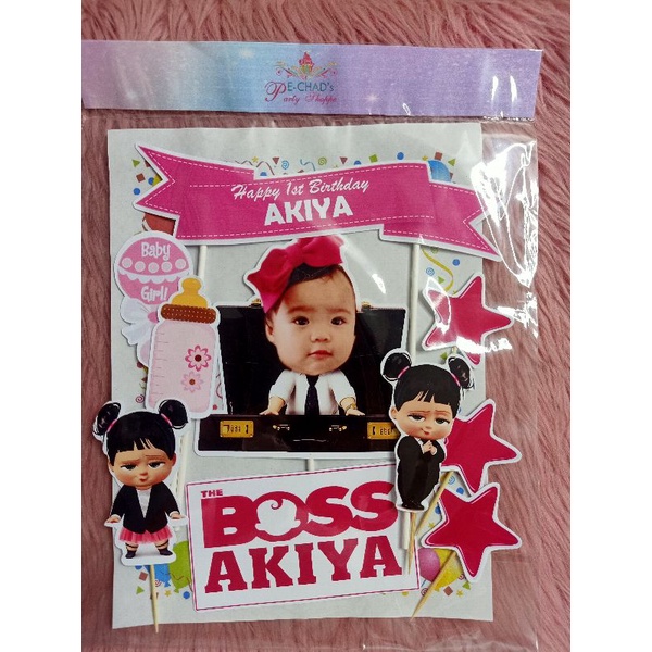 BOSS BABY Cake Topper Set (Girl Version) | Shopee Philippines