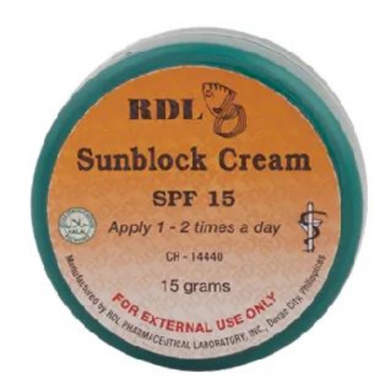 RDL Sunblock Cream SPF 15 (6g,12g,15g, 25ml) | Shopee Philippines