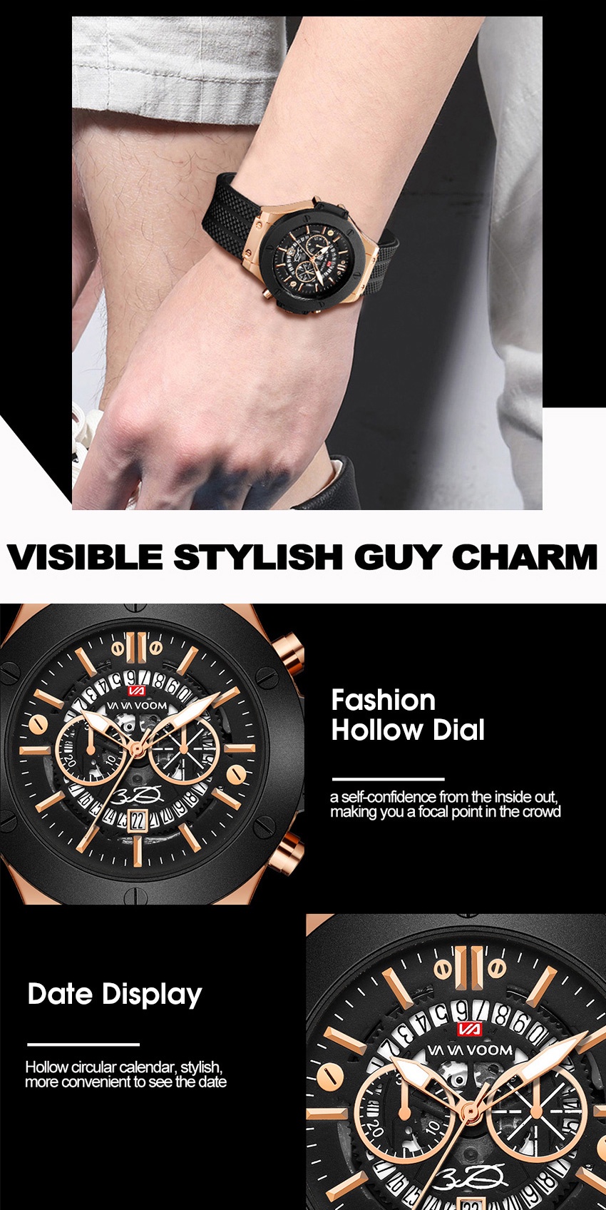 LouisWill Men Watch Korean Style Men Watch Waterproof Simple Sport ...