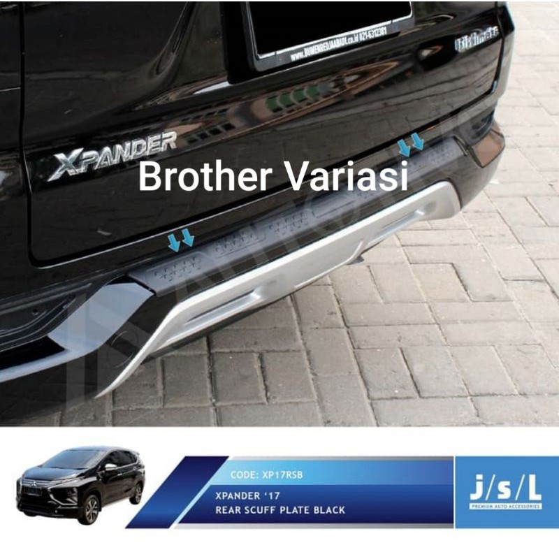 HITAM Mitsubishi Xpander Rear Sillplate Black/Rear Scuff Plate Black ...