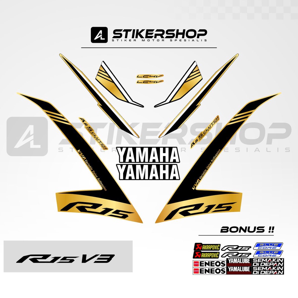 Striping YAMAHA R15 V3/STRIPING YZF R15 V3/SIMLPE/ALSTICKERSHOP/R15 V3 ...