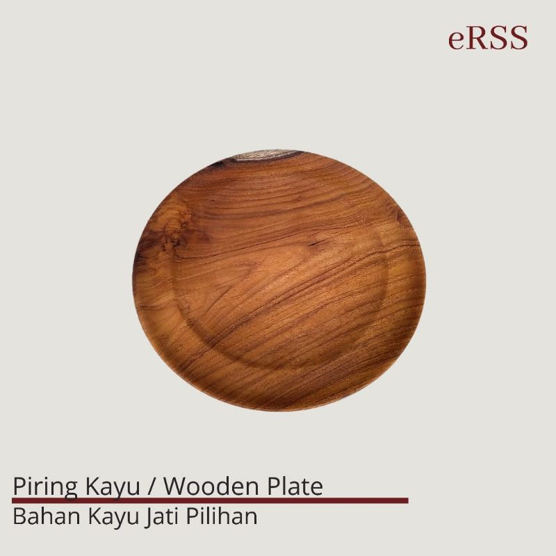 KAYU Teak Wood PLATE/ TEAK WOODEN PLATE DIAMETER 18cm | Shopee Philippines