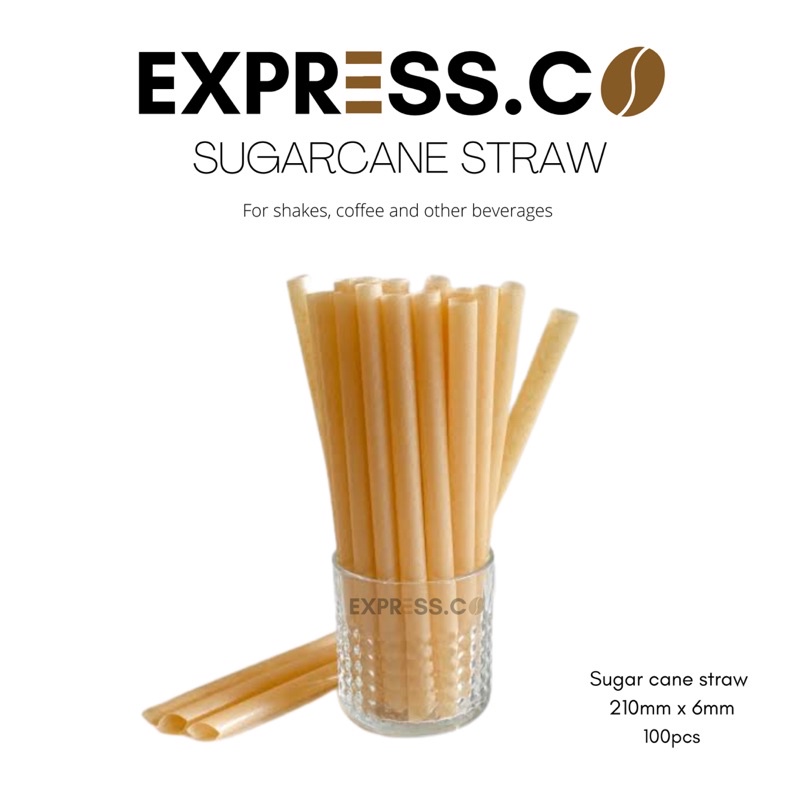 SUGAR CANE BAGASSE STRAW 12MM FOR BUBBLE MILK TEA BIODEGRADABLE ECO ...