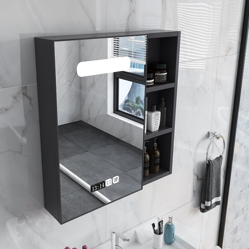 （New）Modern Bathroom Mirror Cabinet Wall-Mounted Bathroom Smart Mirror ...