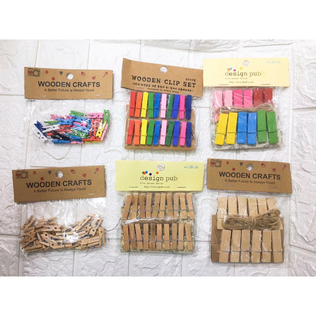 small wooden clip photo folder message folder photo wall Korea creative ...