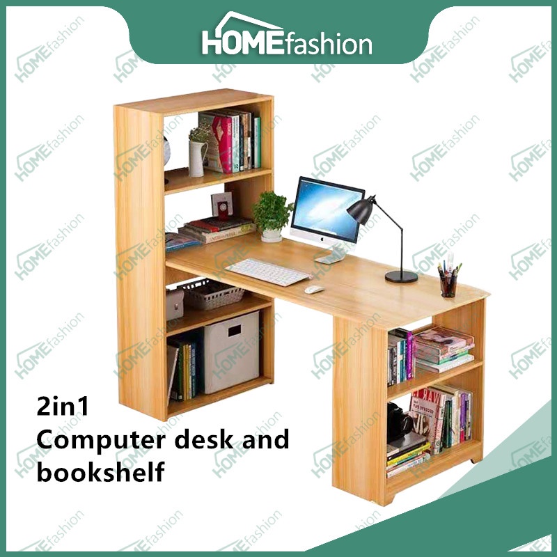 NEW!COMPUTER TABLE WITH SHELVES AND DRAWERS (WOODEN) | Shopee Philippines