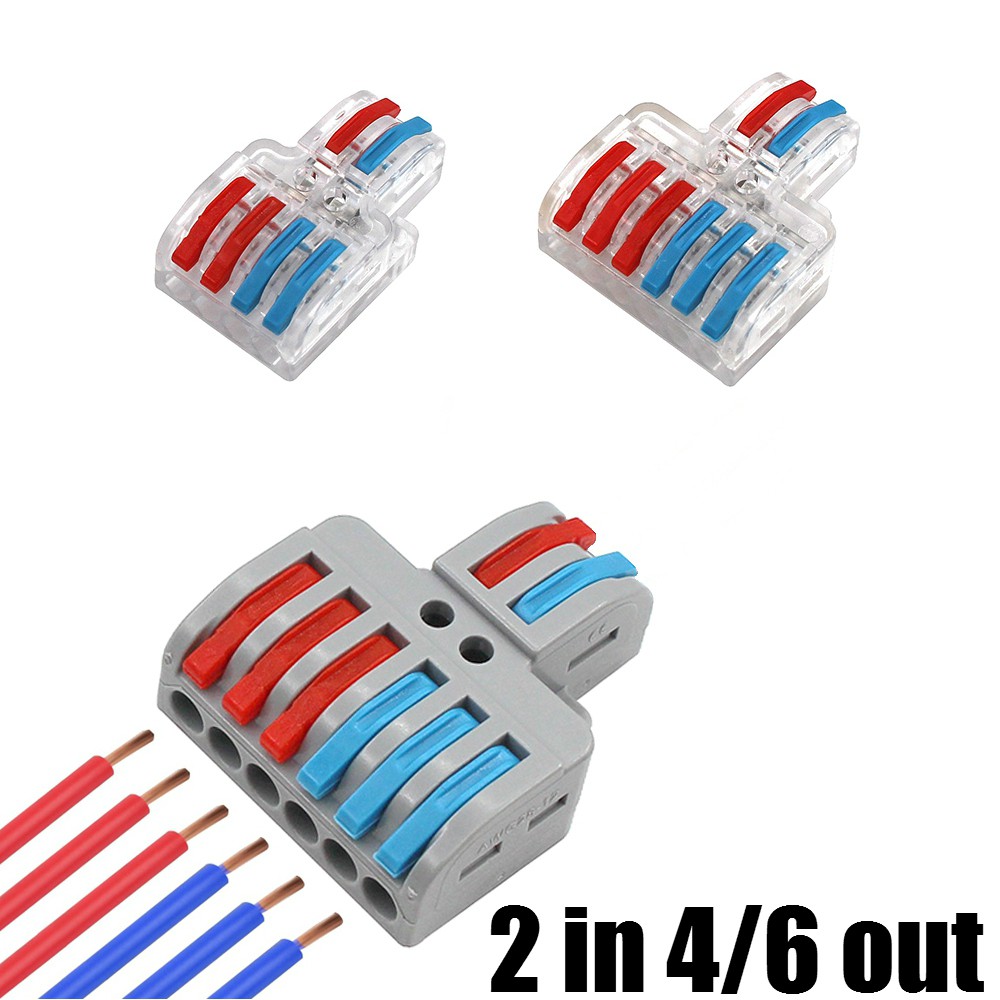 1PCS New Type LT-422/623 Wire Connector 2 In 4/6 Out Wire Splitter ...