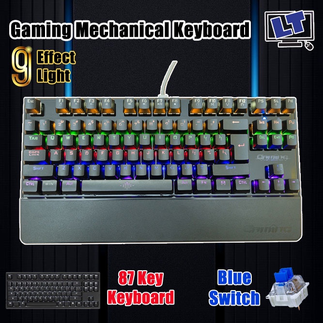 Gigaware Gaming Mechanical LED USB Wired 87 Key Keyboard (Blue Switch) | Shopee Philippines