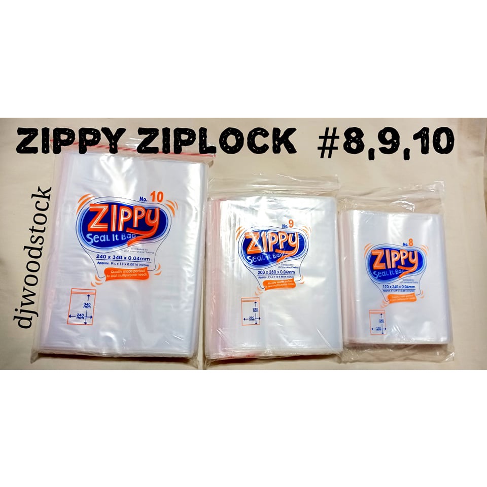 ZIPPY ZIPLOCK 100pcs per pack, #8,9,10 | Shopee Philippines