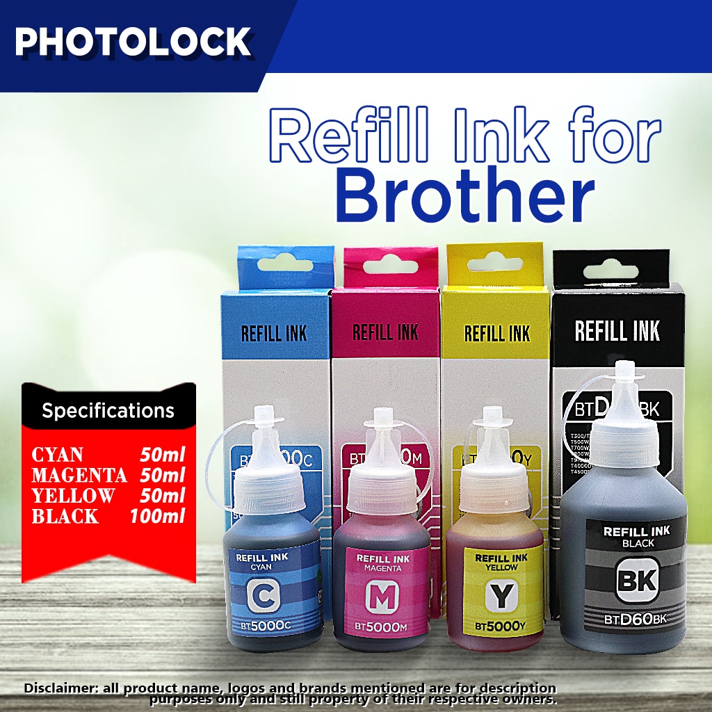 Refill Ink for BROTHER Printer T300 T310 T500W T510W T700 T710W T800W ...