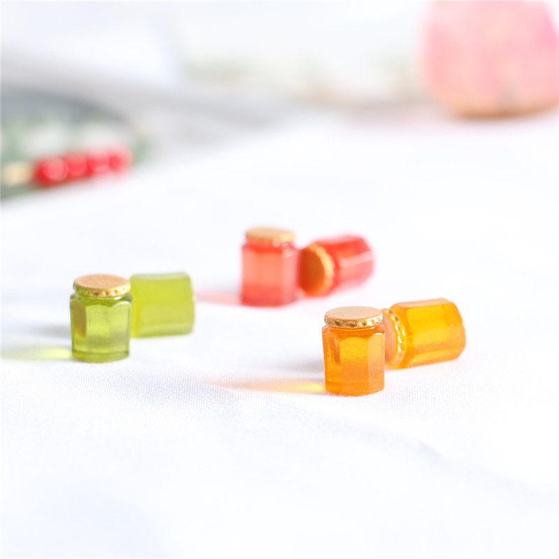 Miniature Food Play Model Shooting Props Set Honey Jar Jam Doll House ...