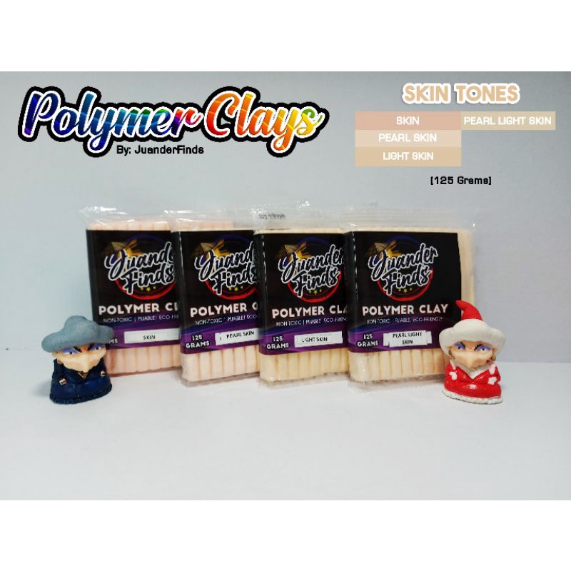 Juandefinds 125 Grams Polymer Clay Modelling Diorama Clay Skin tones ...
