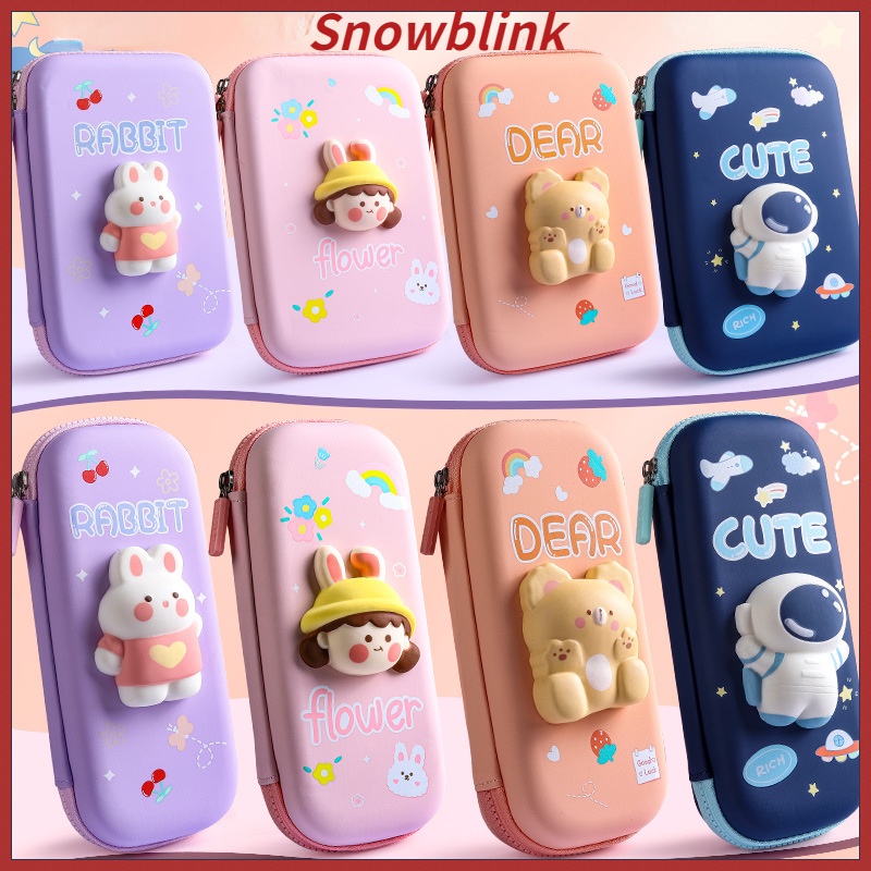 3D Decompression Pencil Case Cartoon Cute Pencil Box School Stationery ...