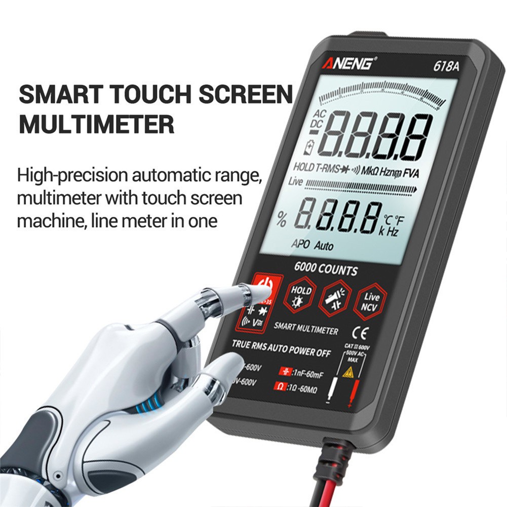 ANENG 618A Intelligent Hand-In-One Touch Button Digital Multimeter With ...